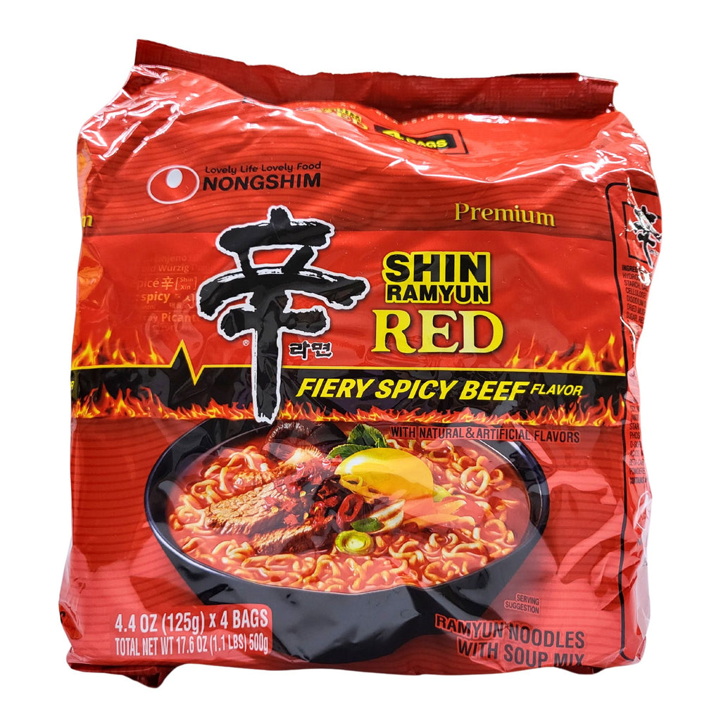 [Nongshim] Shin Ramen Red Fiery Spicy Beef / 농심 신라면 더 레드 매운 소고기맛(4pk)
