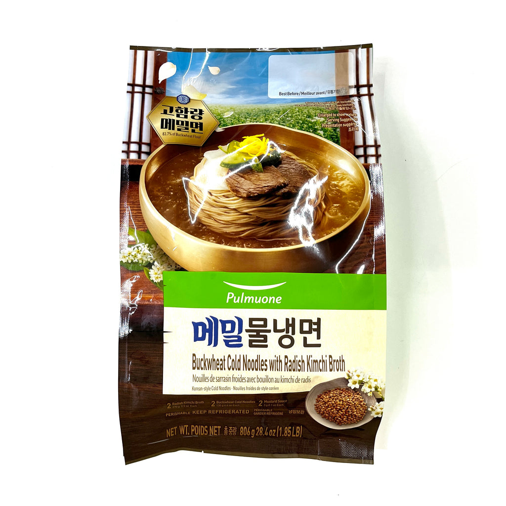 [Pulmuone] Buckwheat Cold Noodles w. Broth / 풀무원 메밀 물 냉면 (806g)