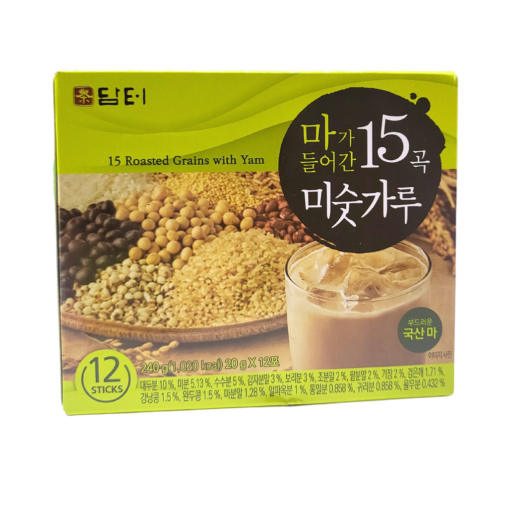[Damtuh] 15 Roasted Grains with Yam / 담터 마가 들어간 15곡 미숫가루 (12sticks/box
