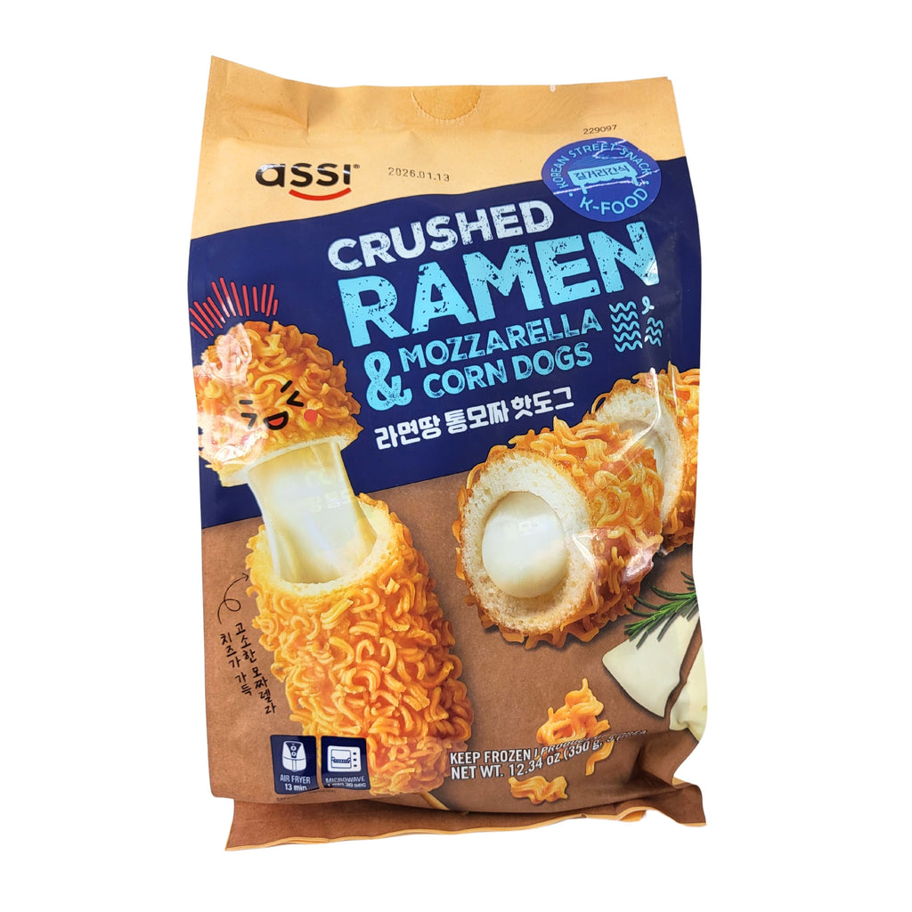 [Assi] Crushed Ramen & Mozzarella Corn Dogs / 아씨 라면땅 통모짜 핫도그(350g)