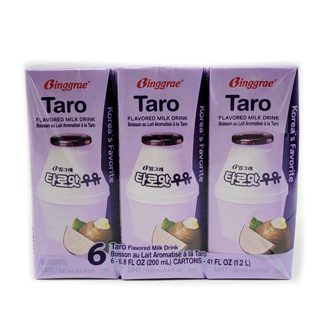 [Binggrae] Taro Flavored Milk Drink / 빙그레 타로 우유 (6pk)