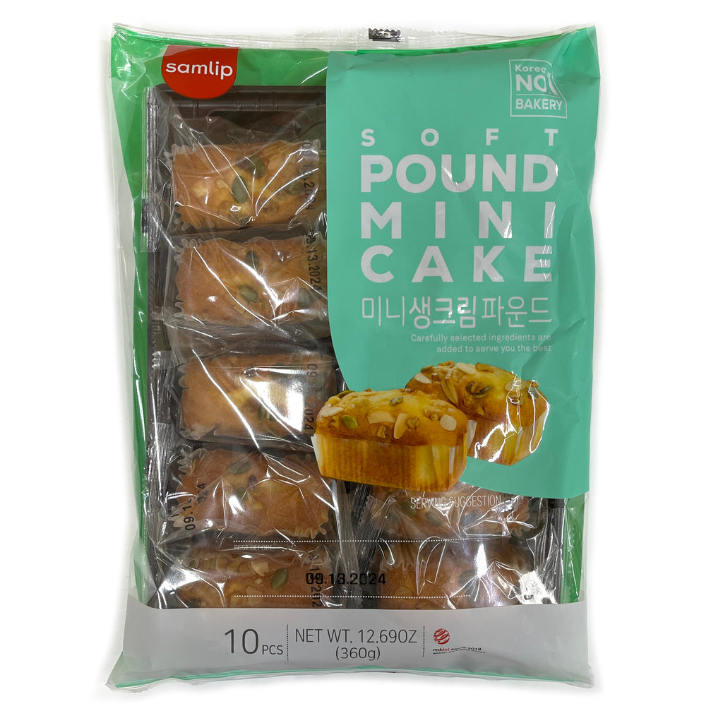 [Samlip] Soft Pound Mini Cake / 삼립 미니 생크림 파운드 케익 (360g / 10pcs )