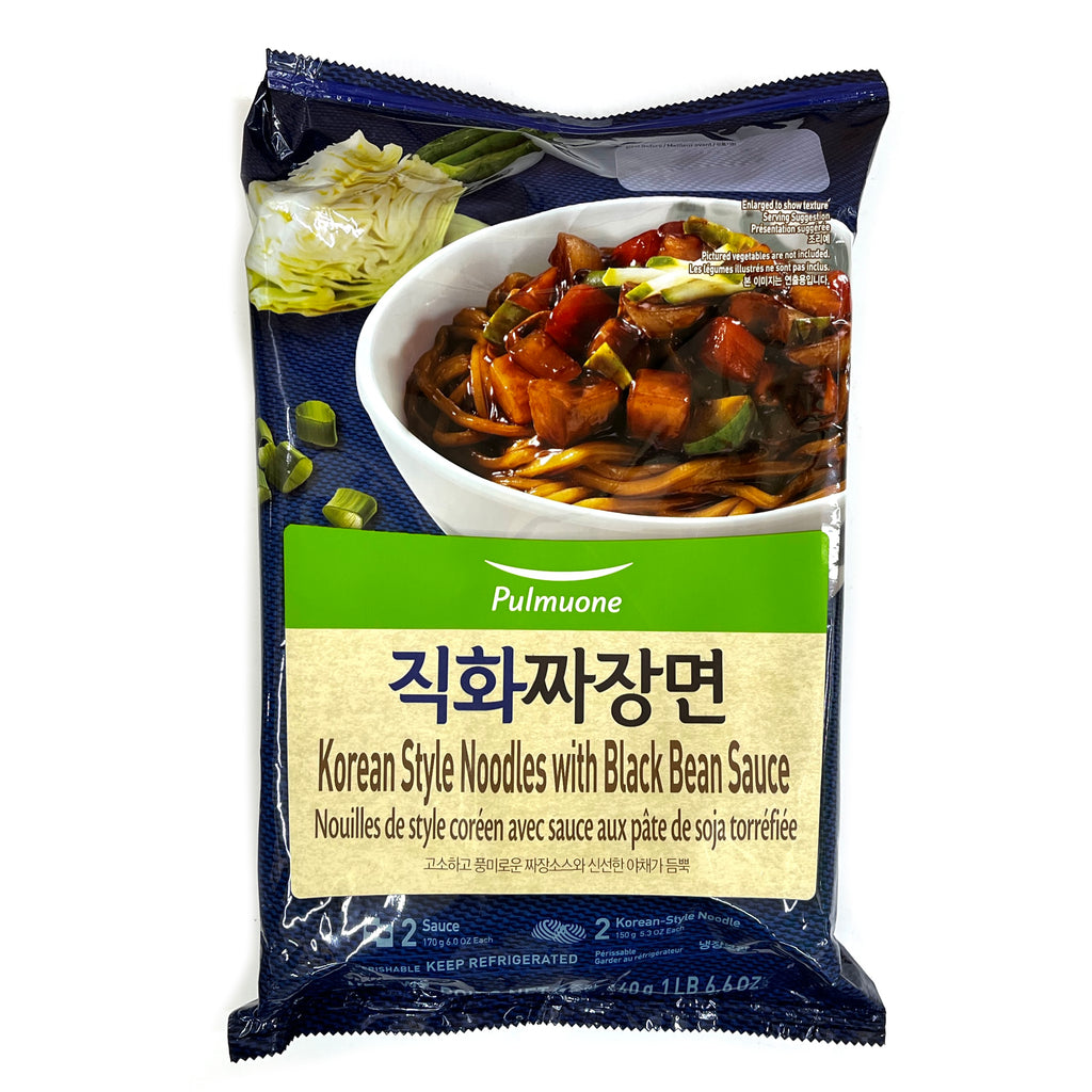 [Pulmuone] Korean Style Noodles w. Black Bean Sauce / 풀무원 직화 짜장면 (640g