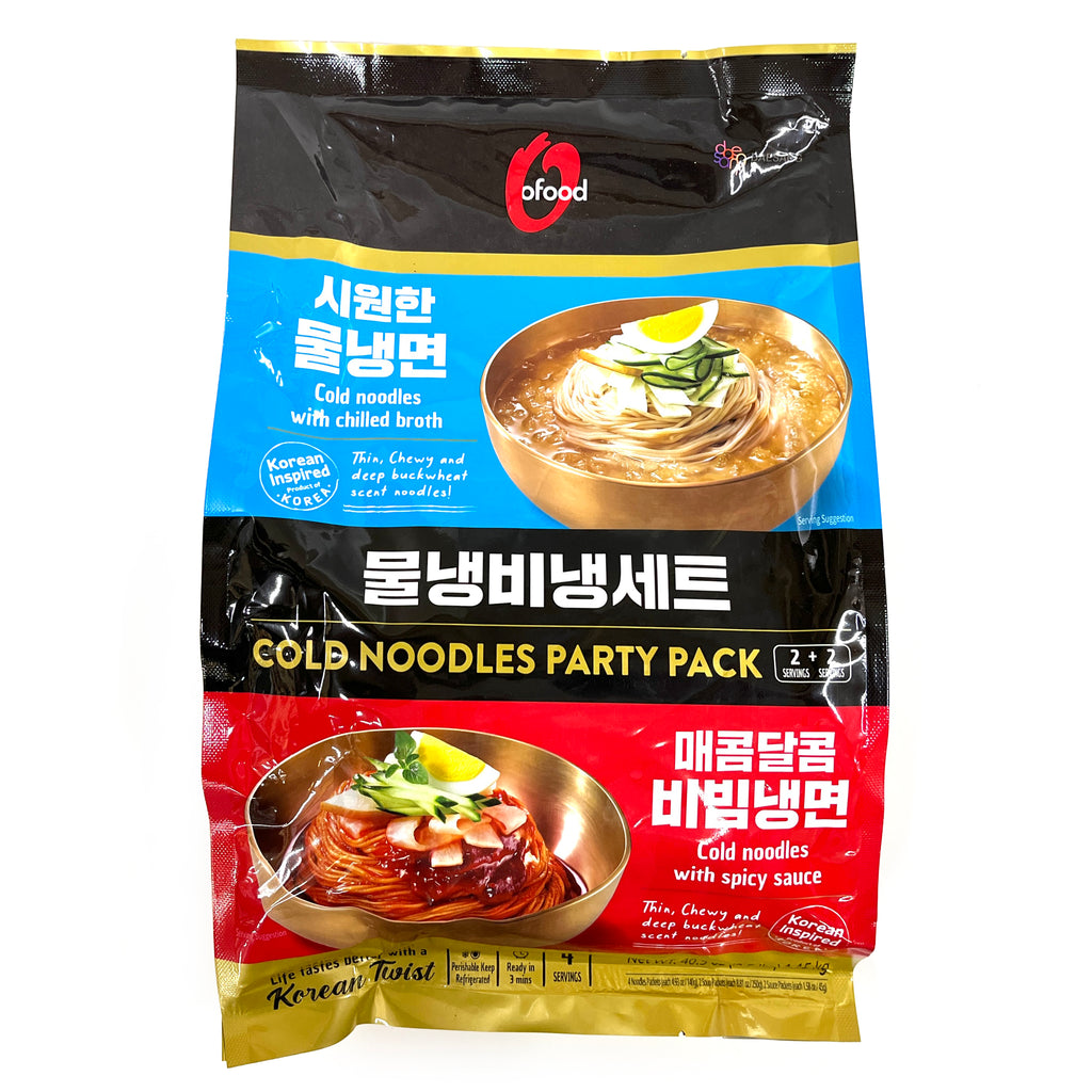 [Ofood] Cold Noodles Party Pack 2+2 / 오푸드 물냉비냉 냉면 세트 시원한 물냉면 매콤달콤 비빔냉면