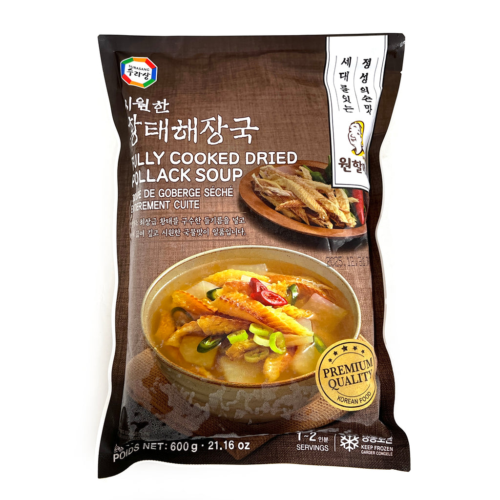 [Surasang] Fully Cooked Dried PollackSoup / 수라상 원할머니 시원한 황태 해장국 (600g)