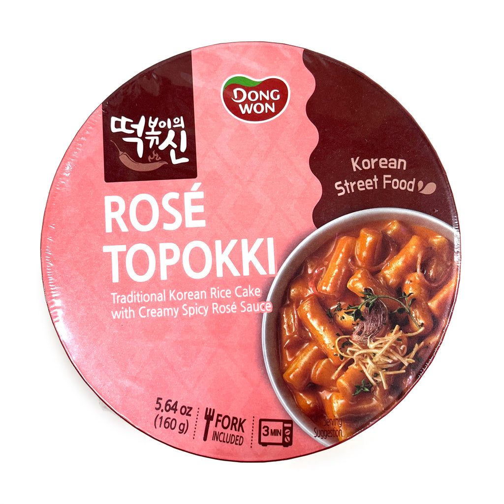 [Dongwon] Rose Topokki Rice Cake w. Creamy Spicy Rose Sauce Cup / 동원 떡