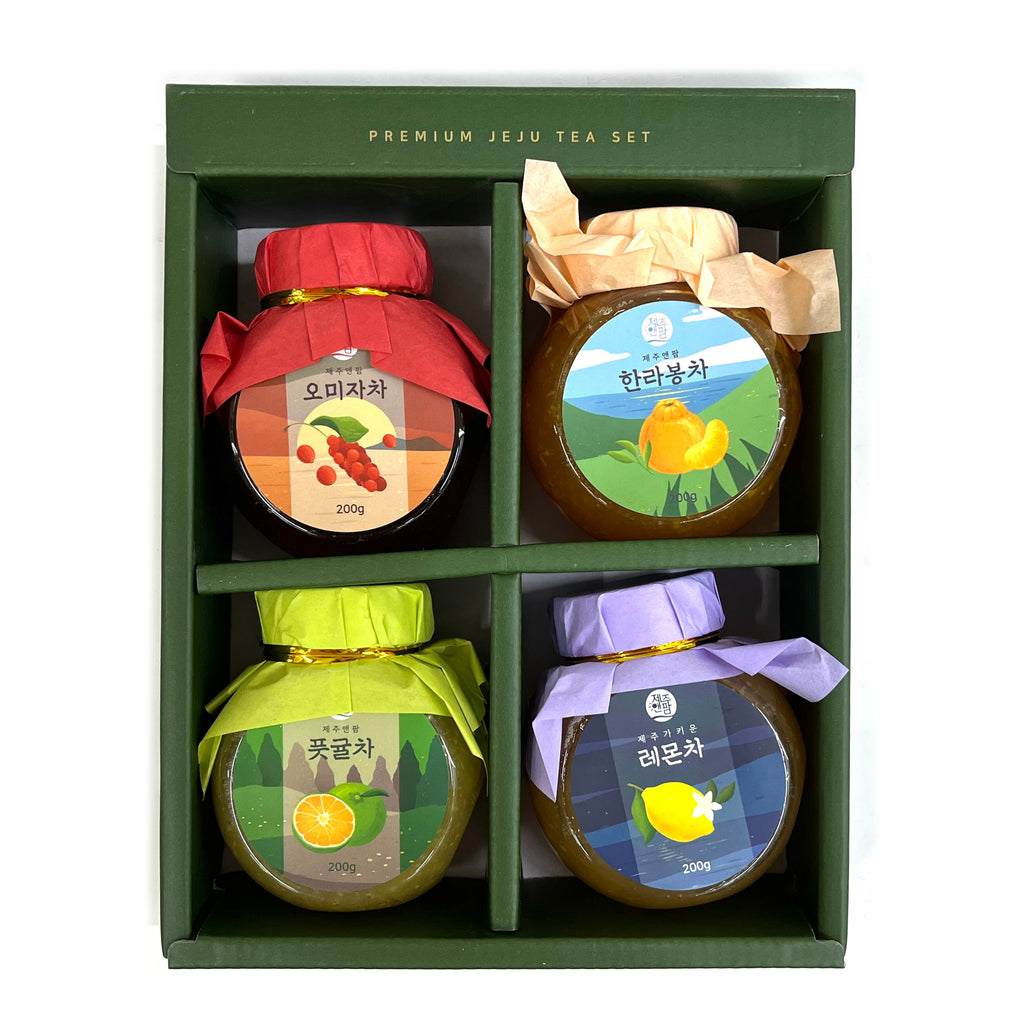 [Jeju & Farm] Premium Jeju Tea Set / 제주엔팜 프리미엄 제주 차 세트 (200g x4)