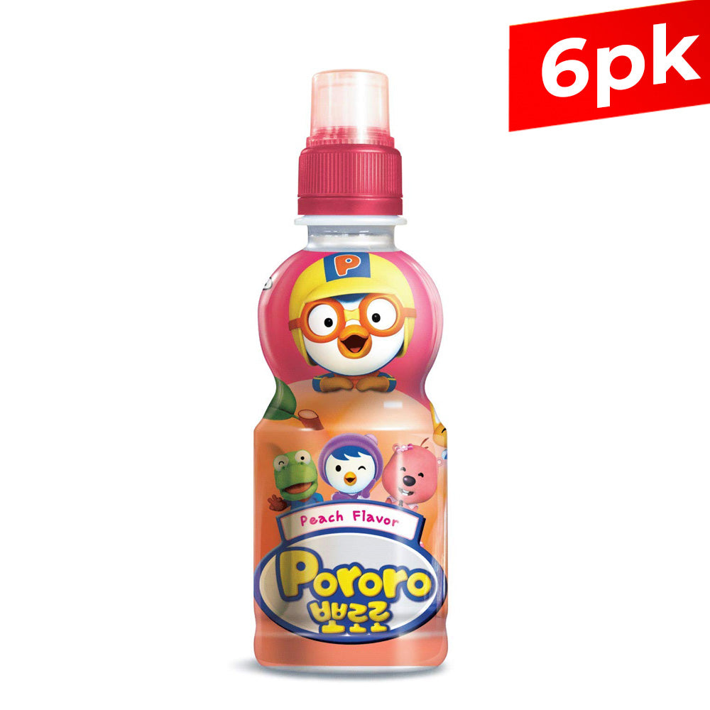 [PALDO] Pororo Peach Flavor Drink / 팔도 뽀로로 드링크 복숭아 (7.95oz x6pk)