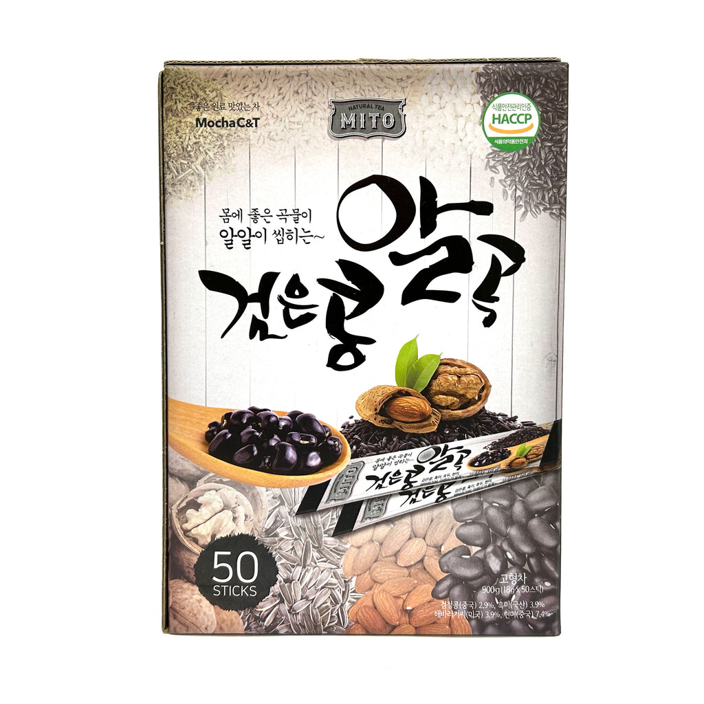[Mito] Black Soybean, Black Sesame Tea / 미토 검은콩 알곡 미숫가루 (50sticks)