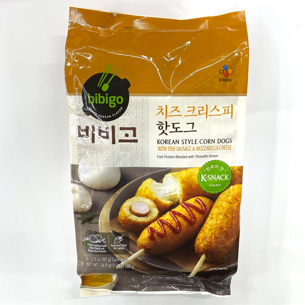 [Bibigo] Korean Style Corn Dogs / 비비고 치즈 크리스피 핫도그 (480g)