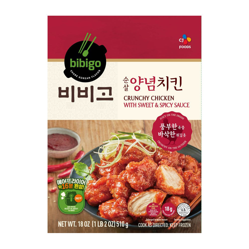 [Bibigo] Crunchy Chicken w Sweet & Spicy Sauce / 비비고 순살 양념 치킨 (510g)